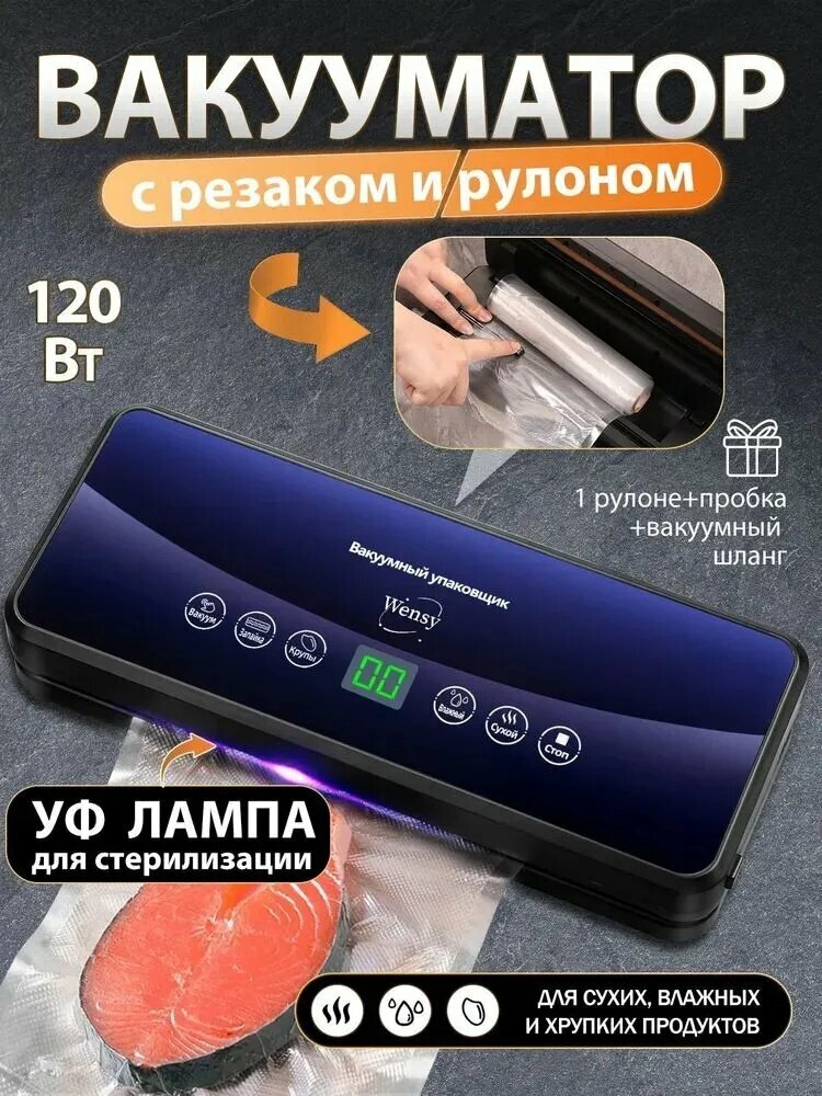 Вакуумный упаковщик для продуктов Wishy, машина для вакуумной упаковки продуктов