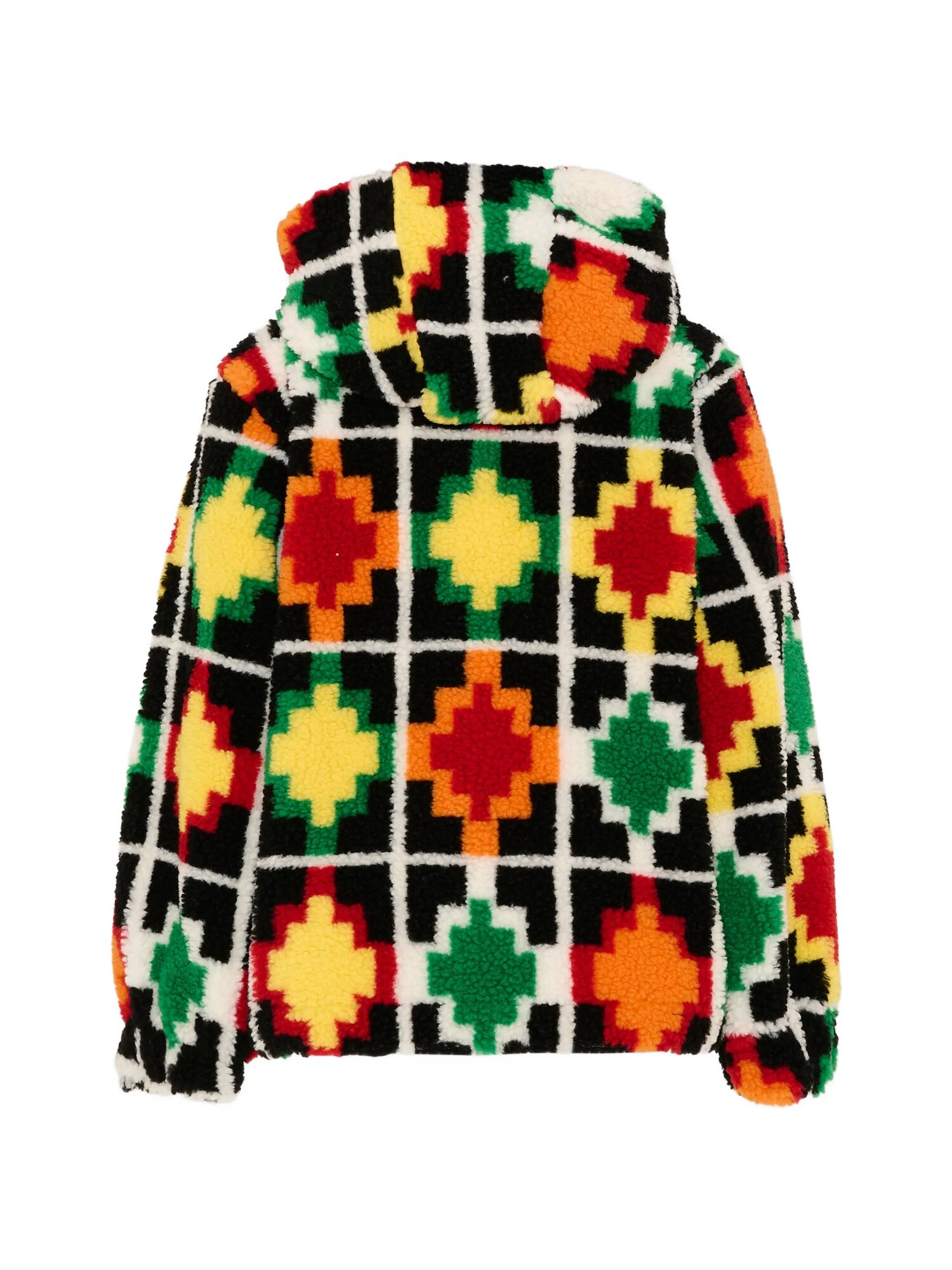 Куртка Geometric-pattern hooded jacket, размер 12 лет, бежевый/белый — фото 1