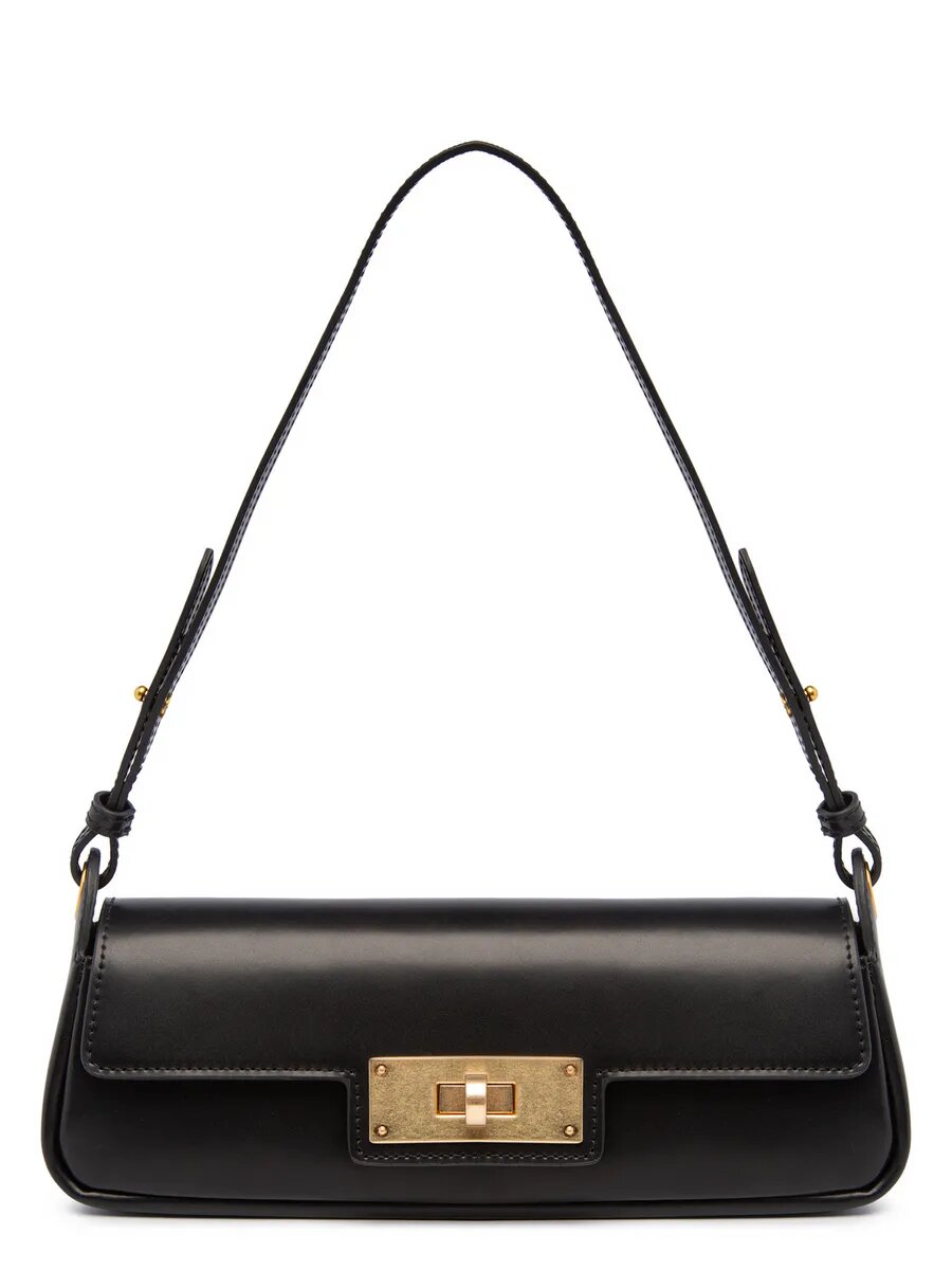 Сумка багет ELEGANZZA, фактура гладкая, black