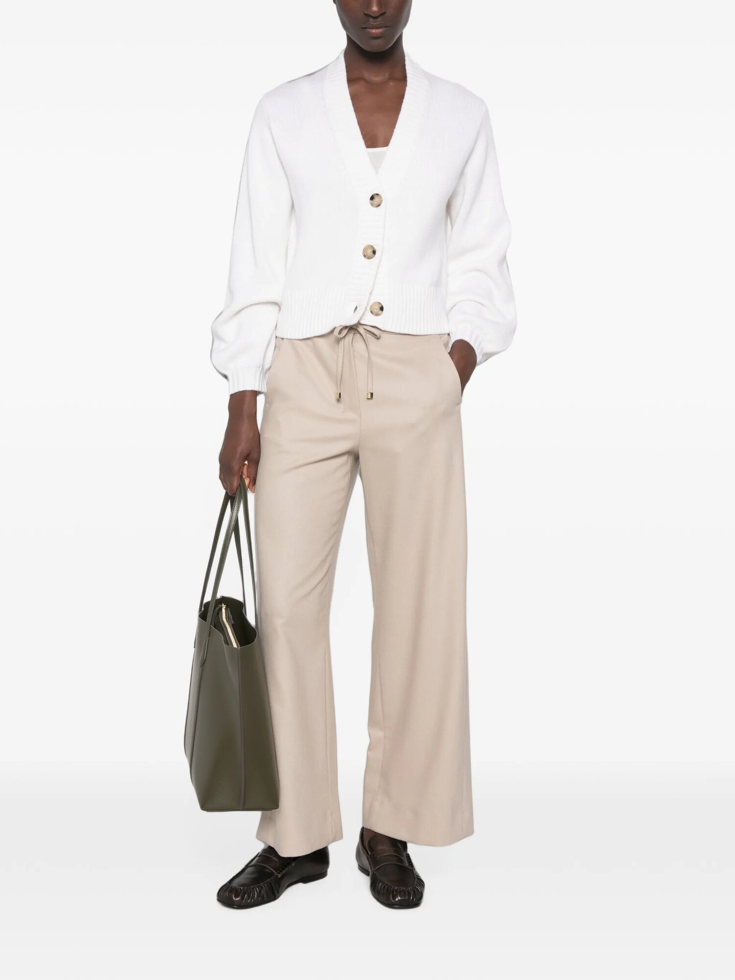 Брюки Max Mara Drawstring trousers, размер 46 — фото 1