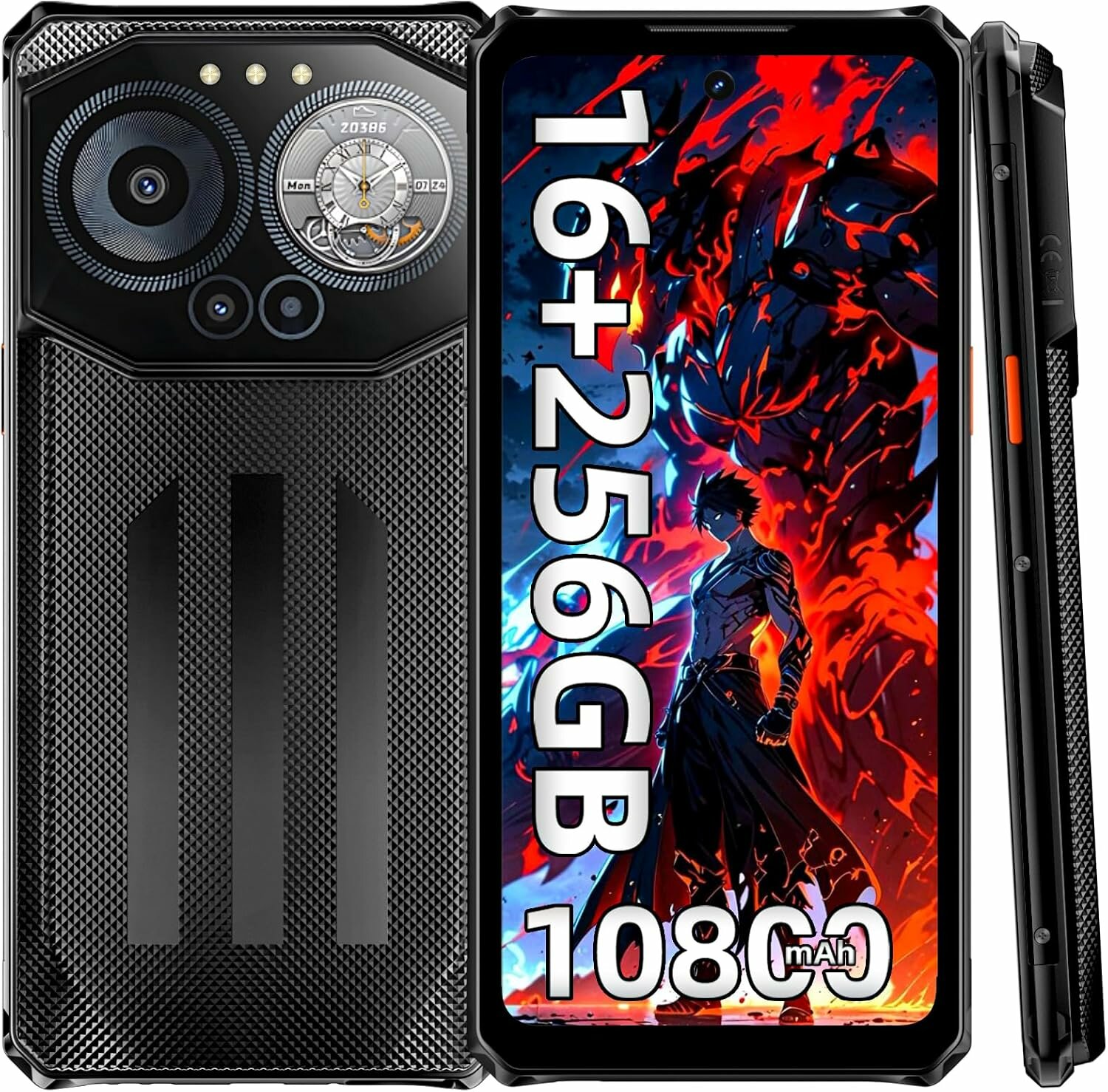 Защищенный смартфон IIIF150 B3C, 10800 мАч, 16(4+12) ГБ 256 ГБ, 6,6-дюймовый экран, Android 14