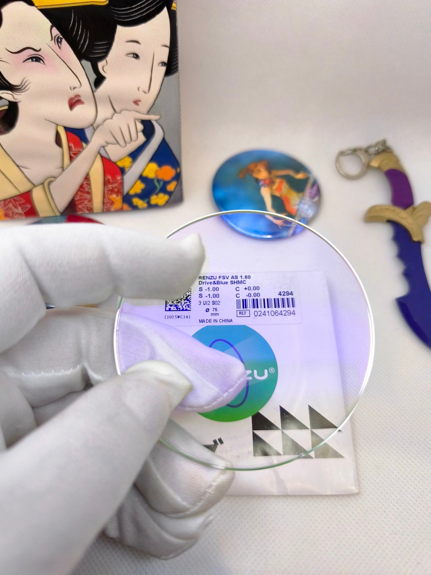 Линза Очковая Асферическая Renzu 1.60 Drive&Blue SHMC d65 с защитой от синего света + комфорт при вождении
