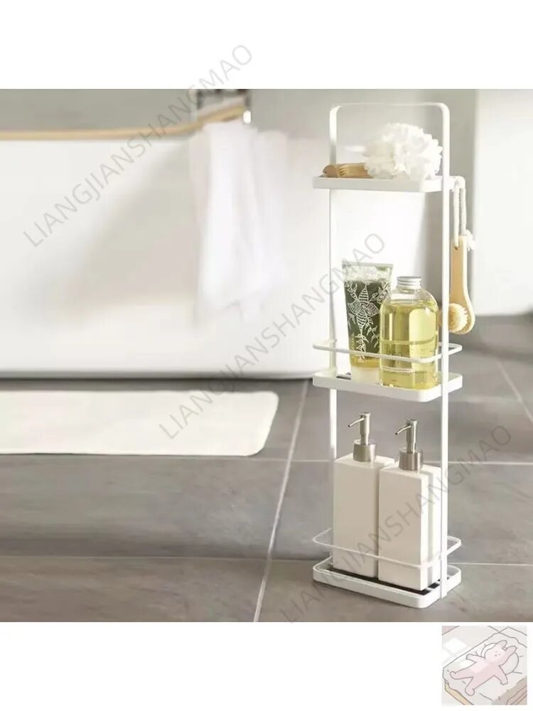 Полка Прямая TOWER, 12.30х18х67 см, Сталь, Белый, Для ванной