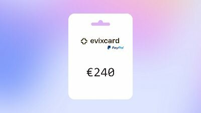 EvixCard PayPal EUR 240 Подарочная карта • для России • цифровой ключ