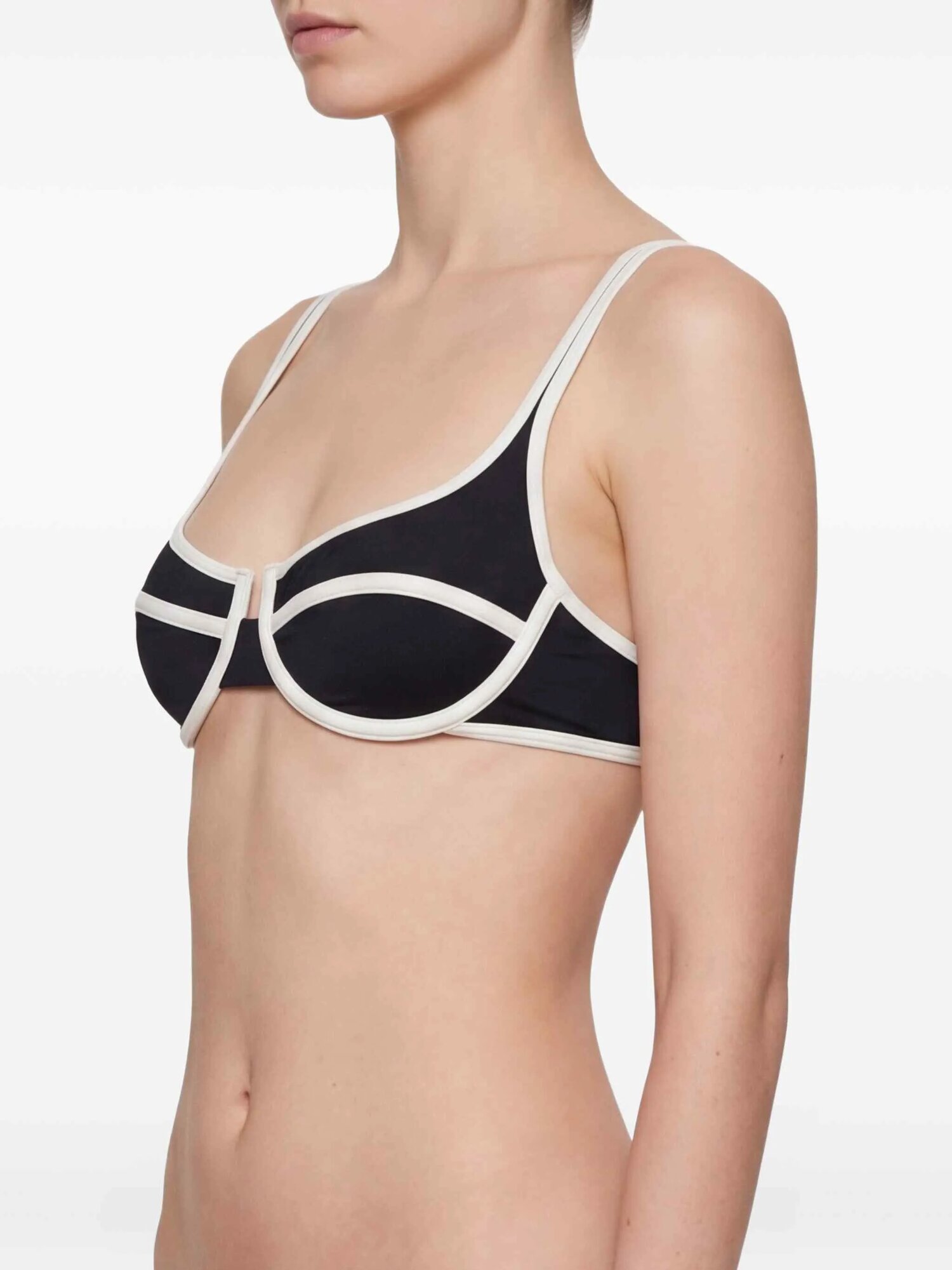 Купальник MC2 Saint Barth Contrasting-trim underwired bikini top, размер 42 — фото 1