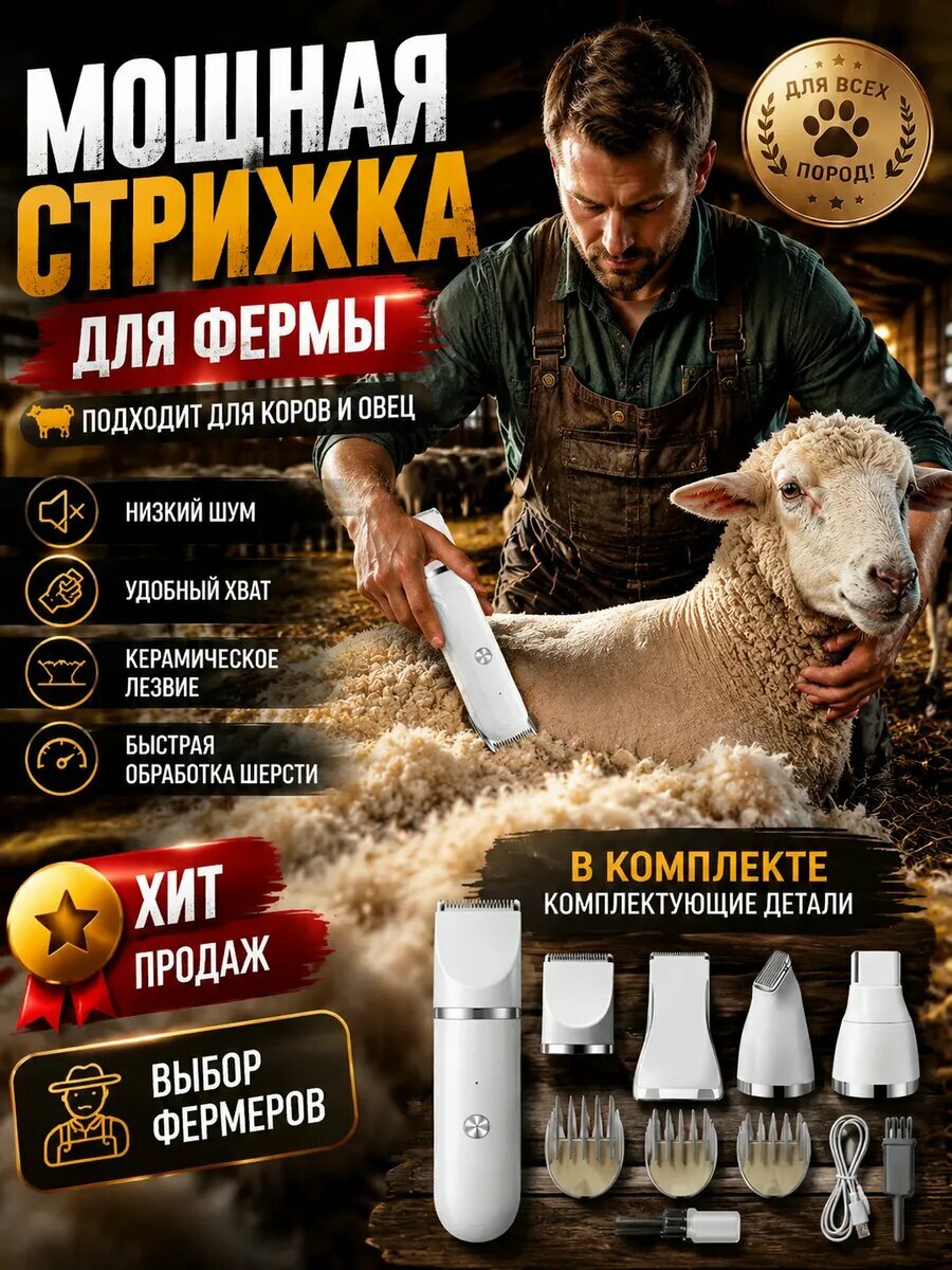 Мощная машинка для стрижки овец и баранов
