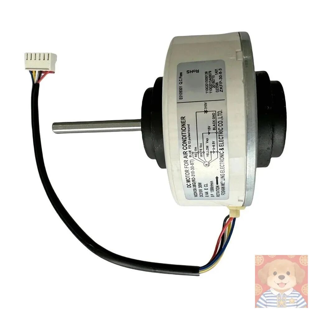 WZDK30-38G (RD-310-30-8T) Мотор кондиционера 30 Вт постоянного тока, 310 В, вентилятор, запчасти для