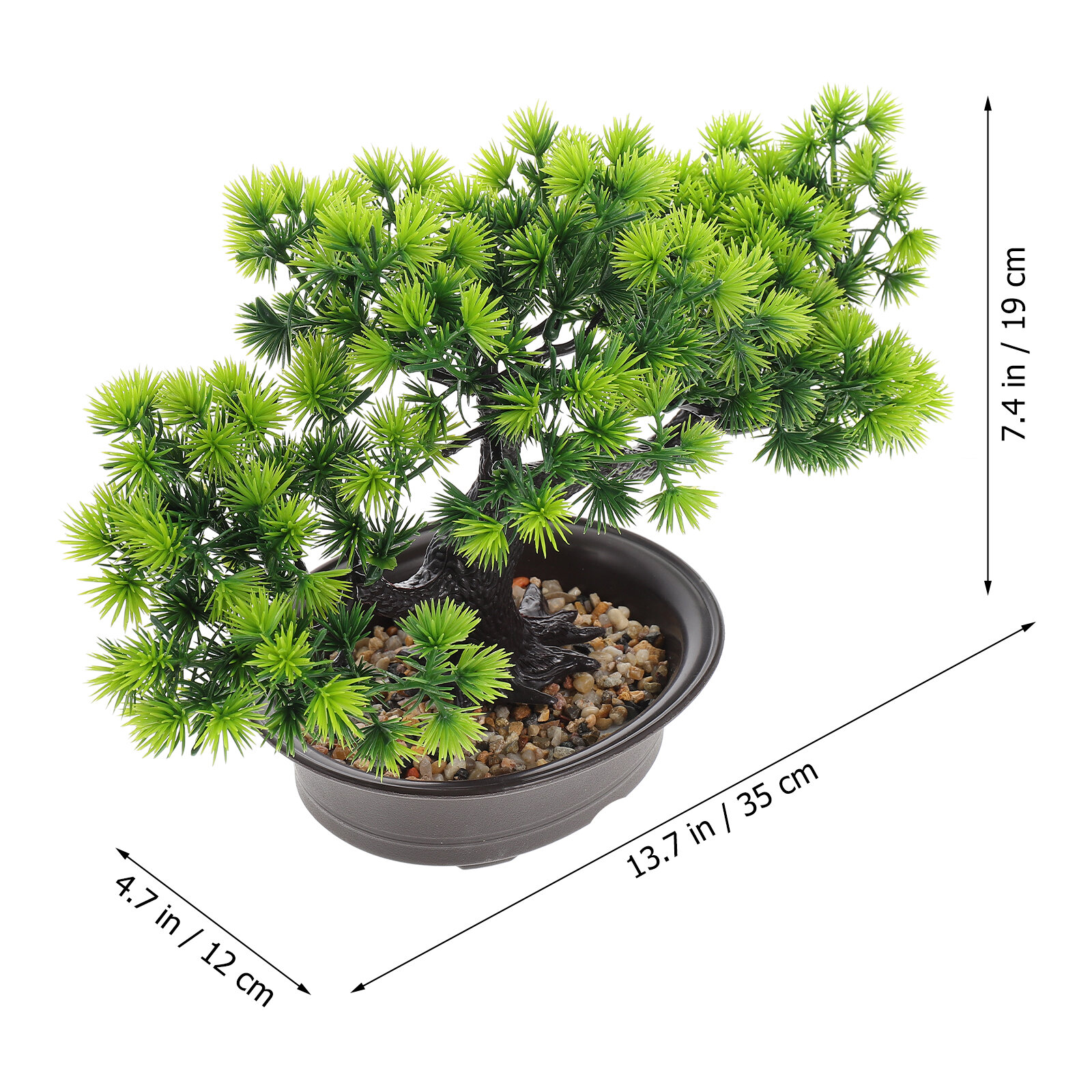 В Realistic Artificial Pine Tree Decor 35x19cm Для Декора Дома Офиса Витрины Комнатного Украшения