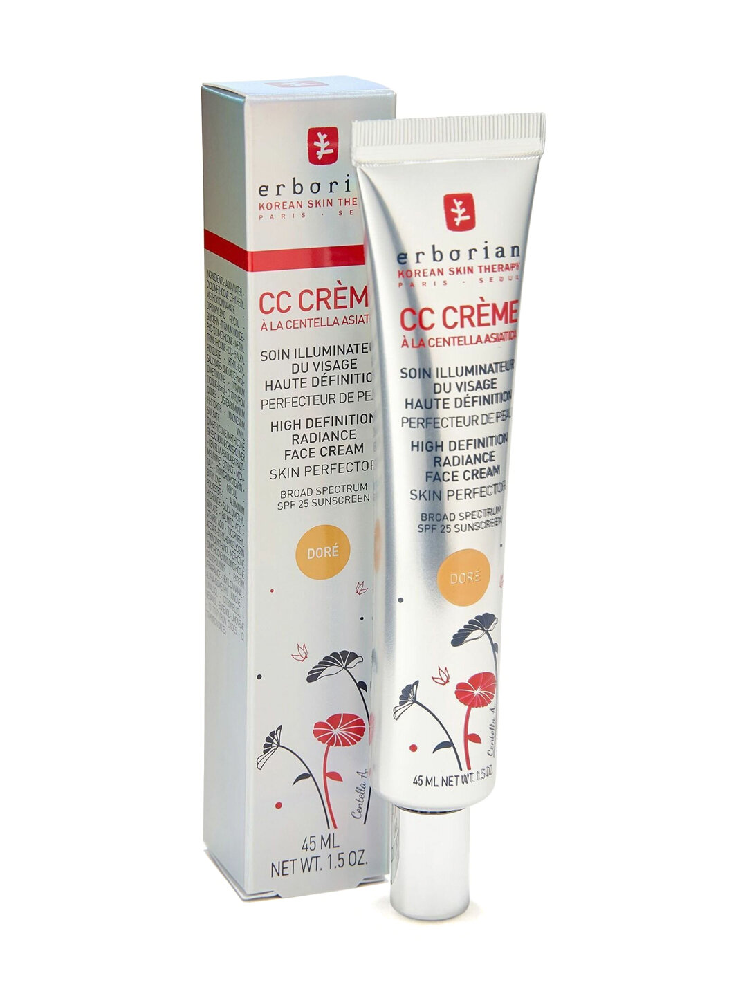 Erborian CC Крем для лица Совершенное сияние, Золотистый, 45 мл