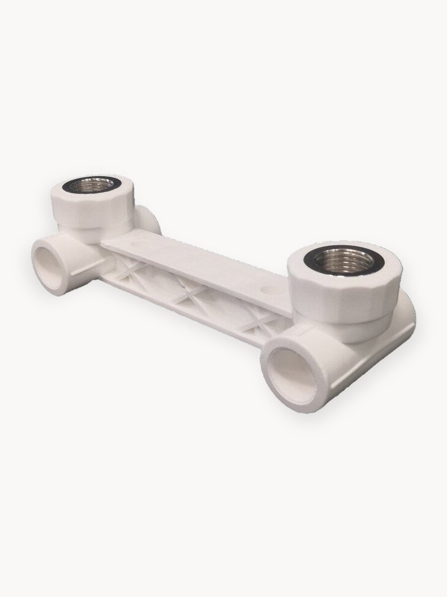 РРR Планка монтажная с тройниками проходная Ф20х1/2' вн/резьба