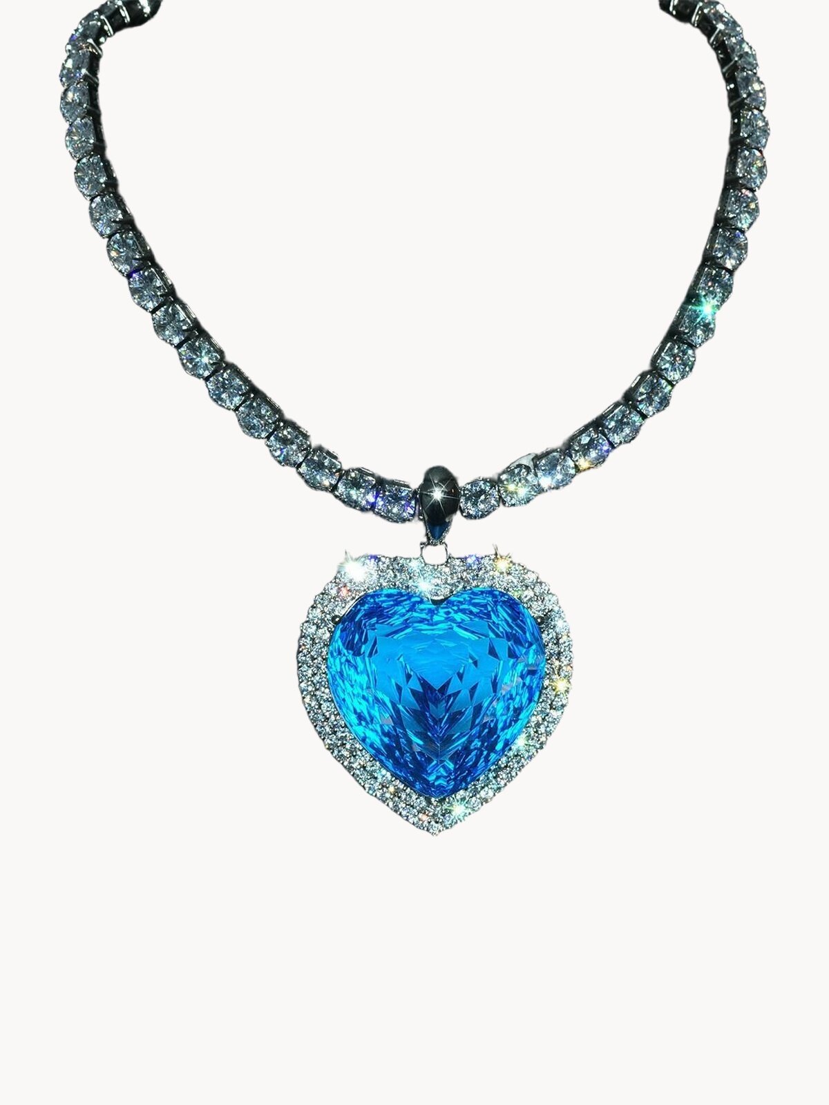 Колье, фианит, кристаллы Swarovski, горный хрусталь