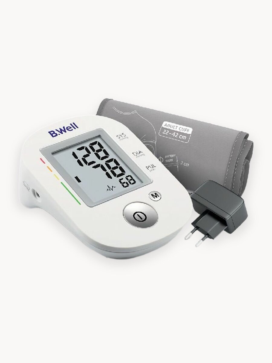 Тонометр автоматический B.Well PRO-35 с адаптером и универсальной анатомичной манжетой 22-42 см