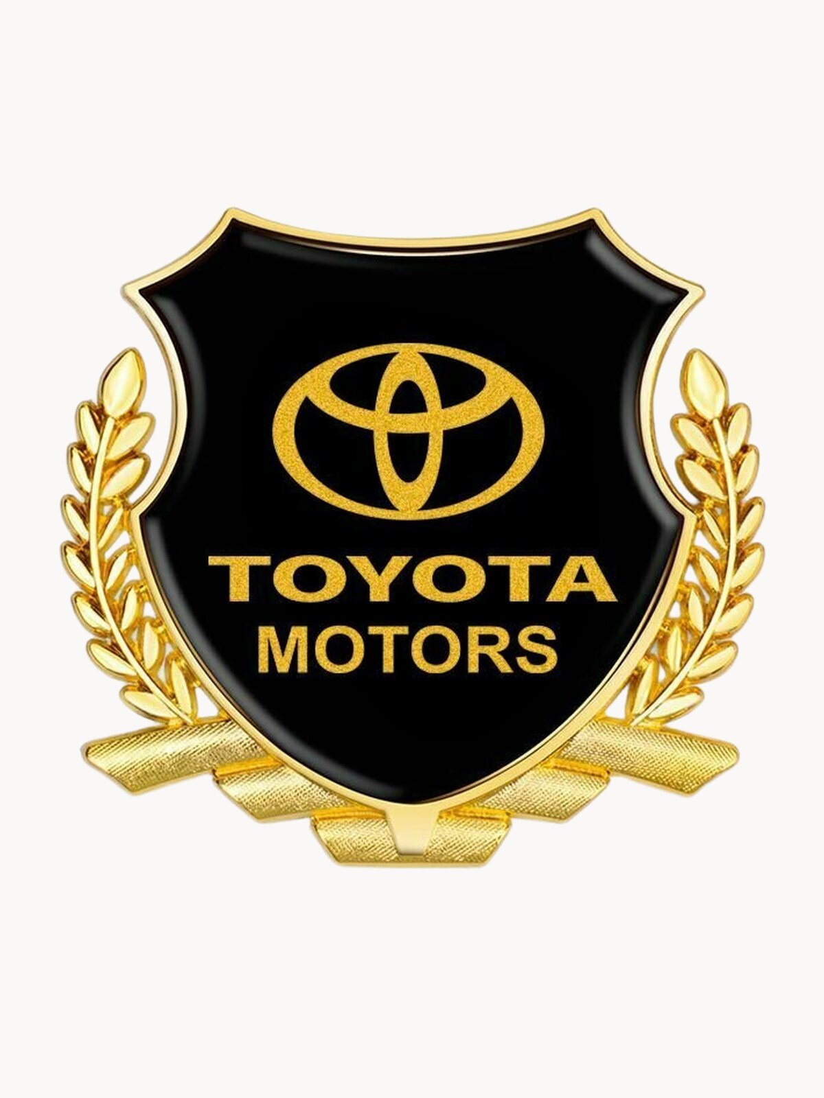 Металлическая эмблема на автомобиль TOYOTA, самоклеющаяся
