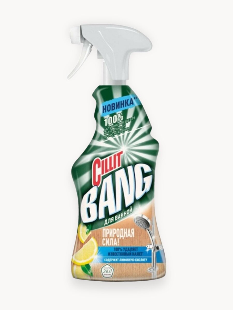 Чистящий спрей Cillit BANG Природная сила для ванной, с лимонной кислотой, 450 мл