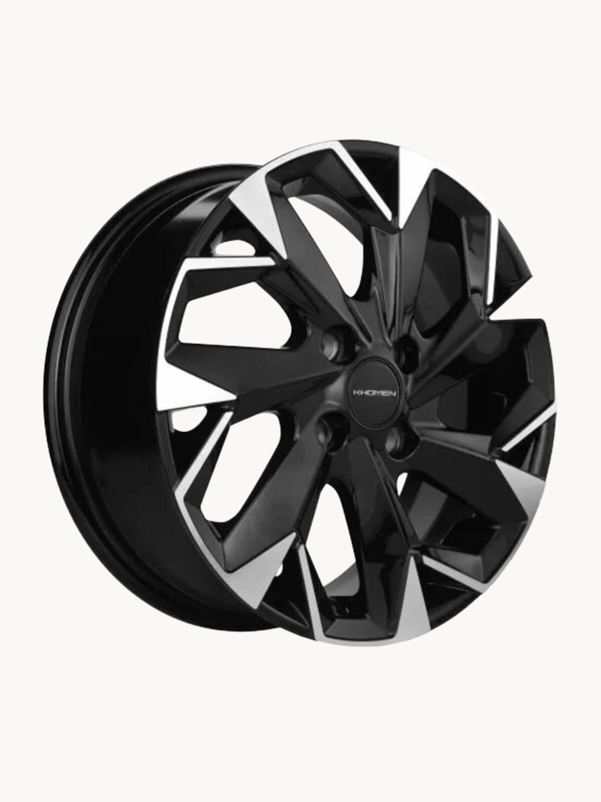 Диск Khomen KHW1508 15 ZV KIA RIO 6.0*15 4*100 ET46 В54.1 BLACK-FP