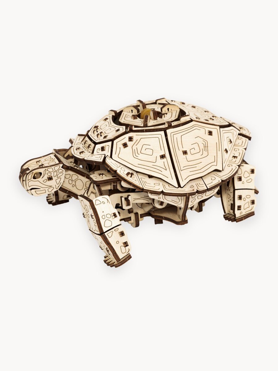 Деревянный конструктор 3D, сборная модель 3D EWA Механическая Черепаха