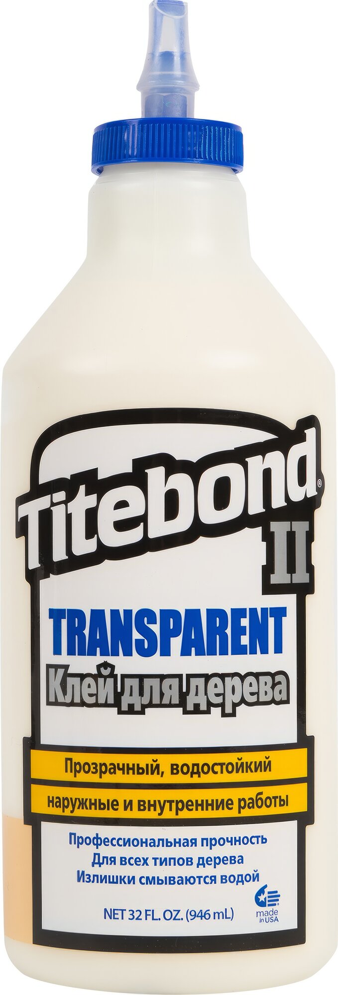 Клей столярный Titebond II влагостойкий прозрачный 946 мл