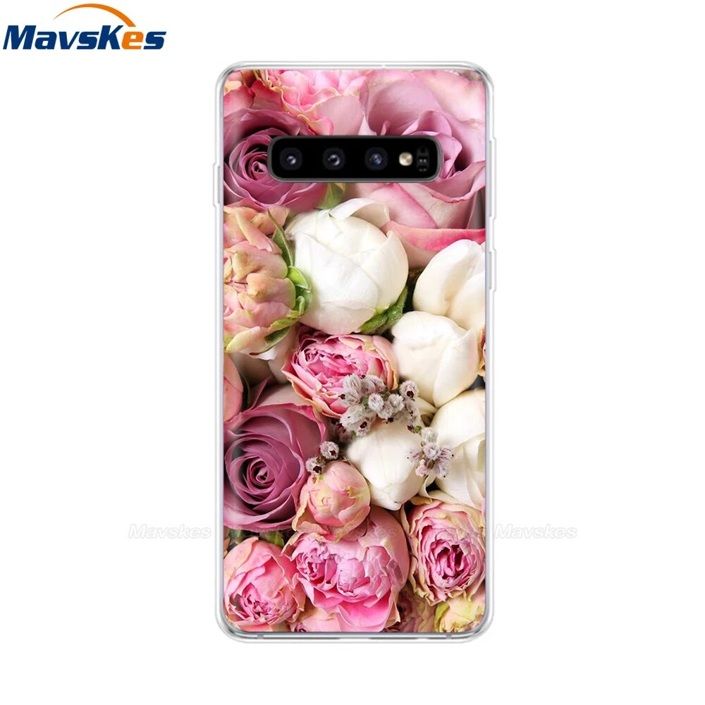 Новейший чехол из ТПУ с принтом для Samsung Galaxy S10 S10+, чехол для Розовый, 50, For Galaxy S10e