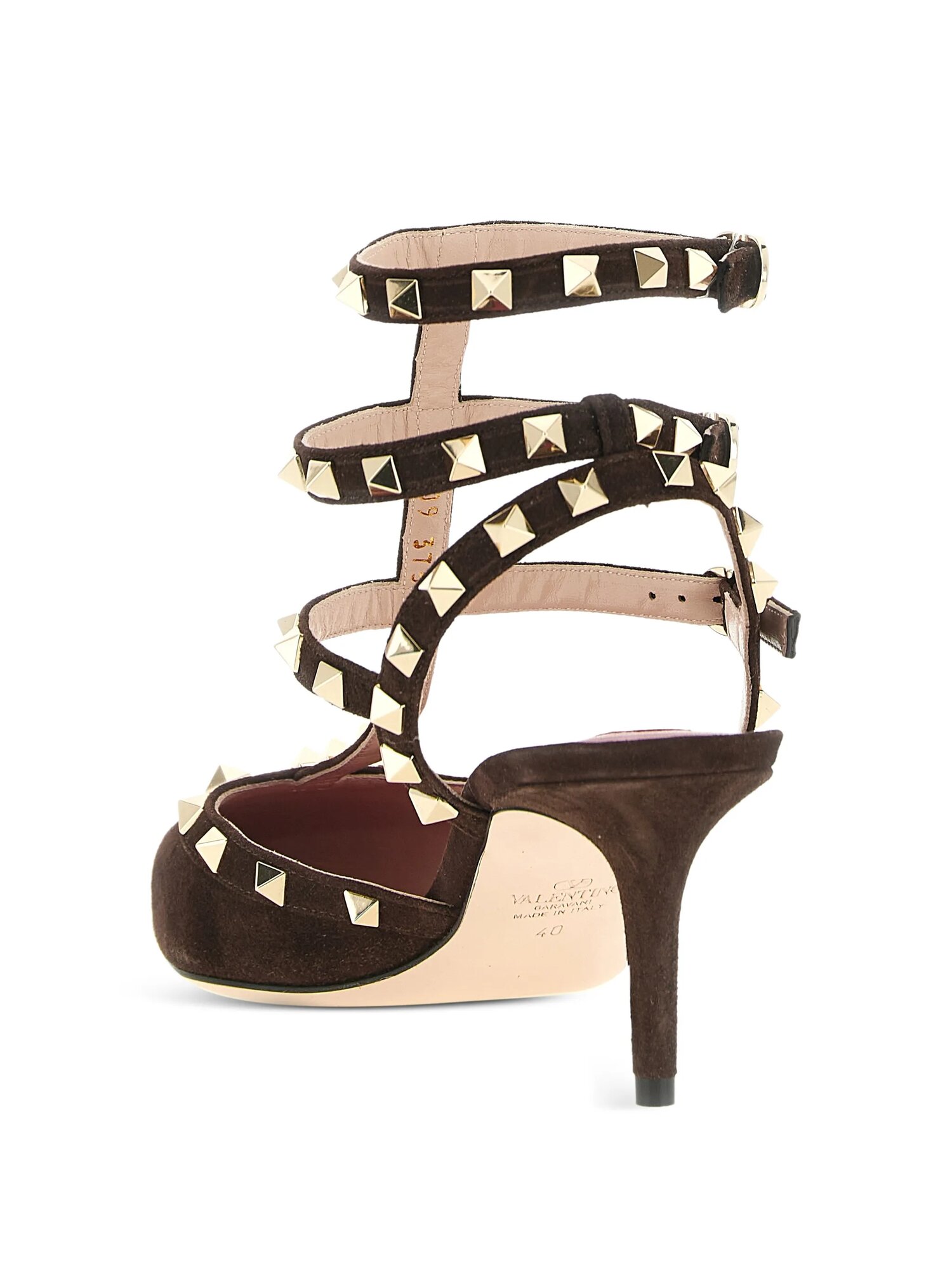 Туфли Valentino Rockstud studded heeled pumps, размер 38, brown — фото 1
