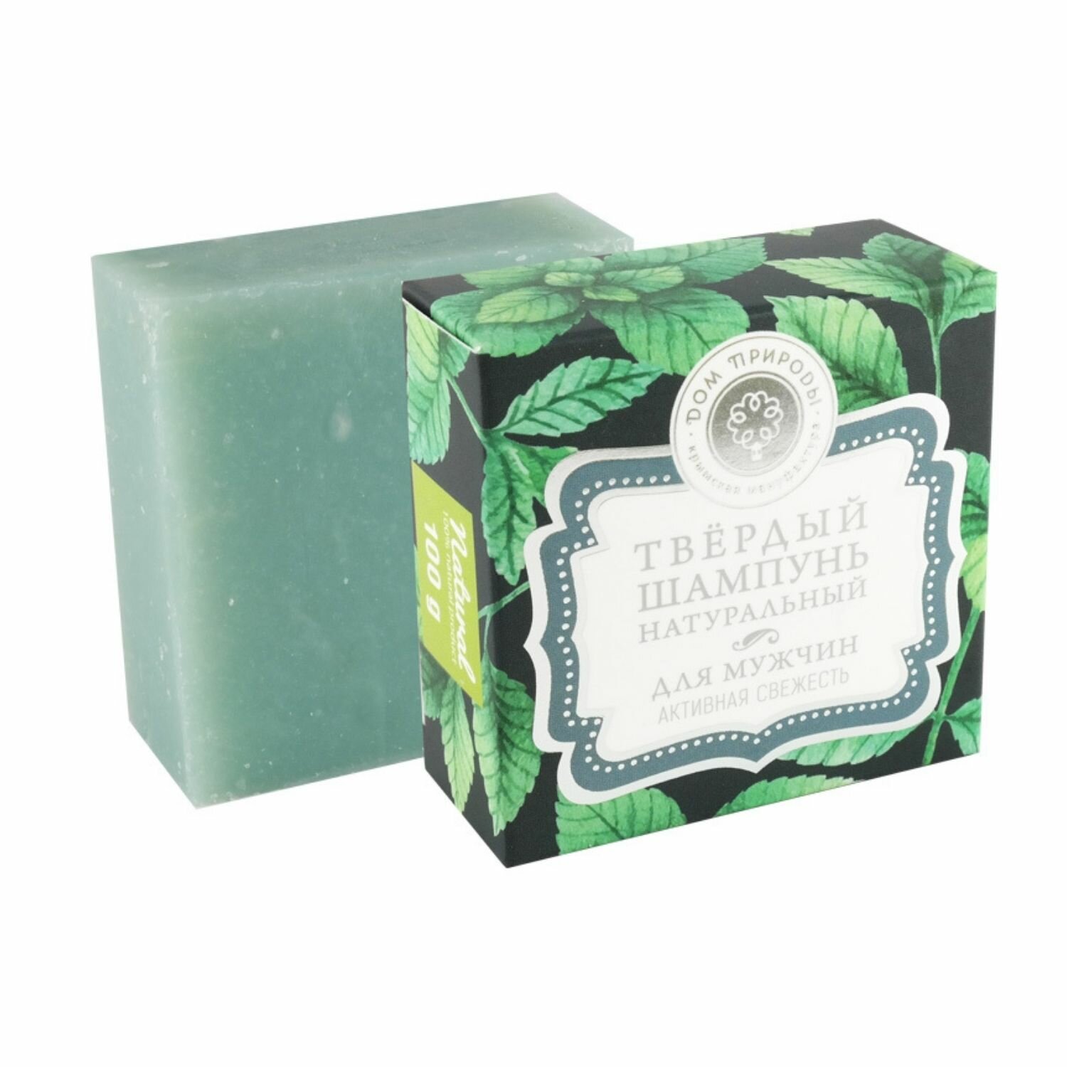Шампунь твердый Дом Природы Активная свежесть, для мужчин, 90 гр
