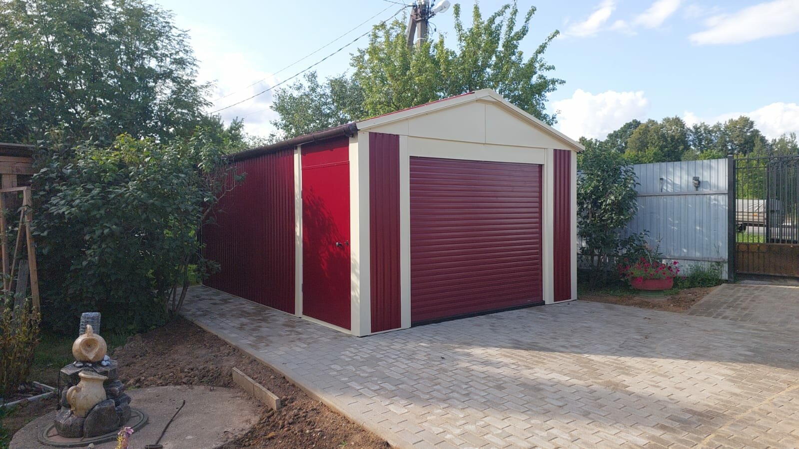 Гараж металлический 4х6х2,9м с рольворотами 2,5х2м и дверкой 1,2х1,9м