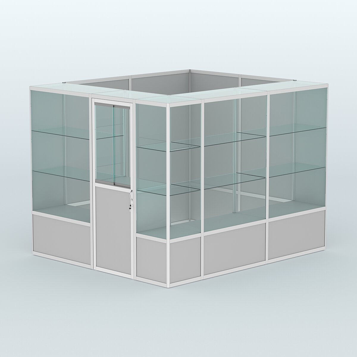 Павильон из профиля угловой №4б (5,5 кв. м), Серый