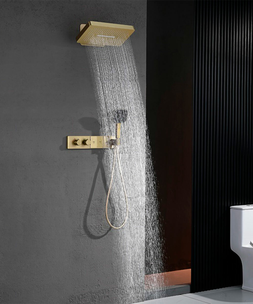 Встроенный смеситель для душа с 2-функ без излива от бренда Ganzer GZ55164-S матовое золото