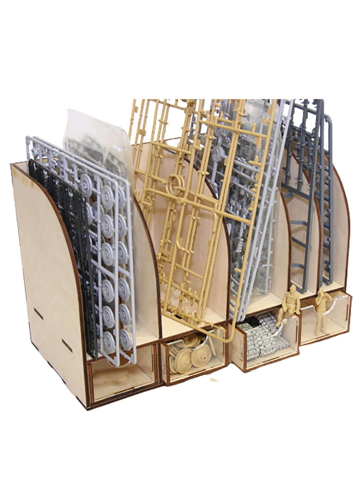 Модуль-органайзер для литников с ящиками, 300х150х195 мм, березовая фанера, Россия