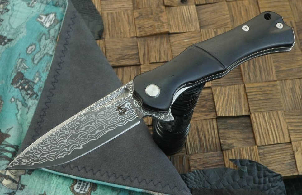 Складной нож Steelclaw Вишня , клинок дамаск/VG-10