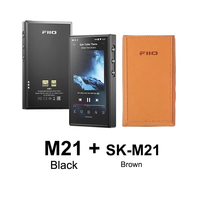 FiiO M21 Черный плеер + Brown case