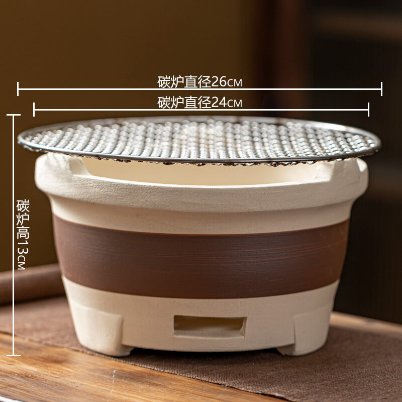 Чайная печь, зимняя уличная печь для барбекю, небольшая угольная печь, комнатная отопительная печь, угольная печь, японская печь с боковым нагревом, глиняная печь.