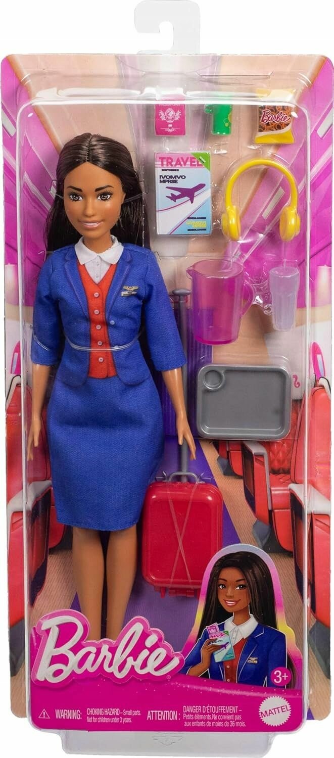 Кукла Mattel Barbie Карьера - Кукла Барби стюардесса + аксессуары - Барби HYT60