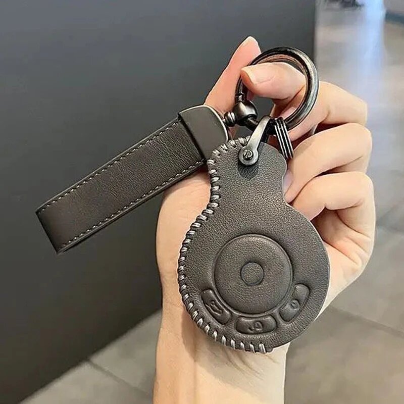 Кожаный чехол для ключей Mini Cooper Style5 Grey