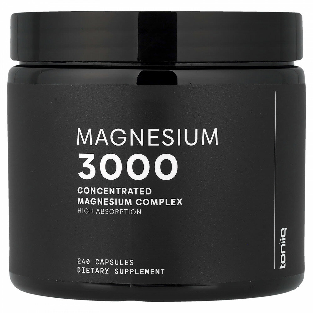 Toniiq, магний 3000, 240 капсул