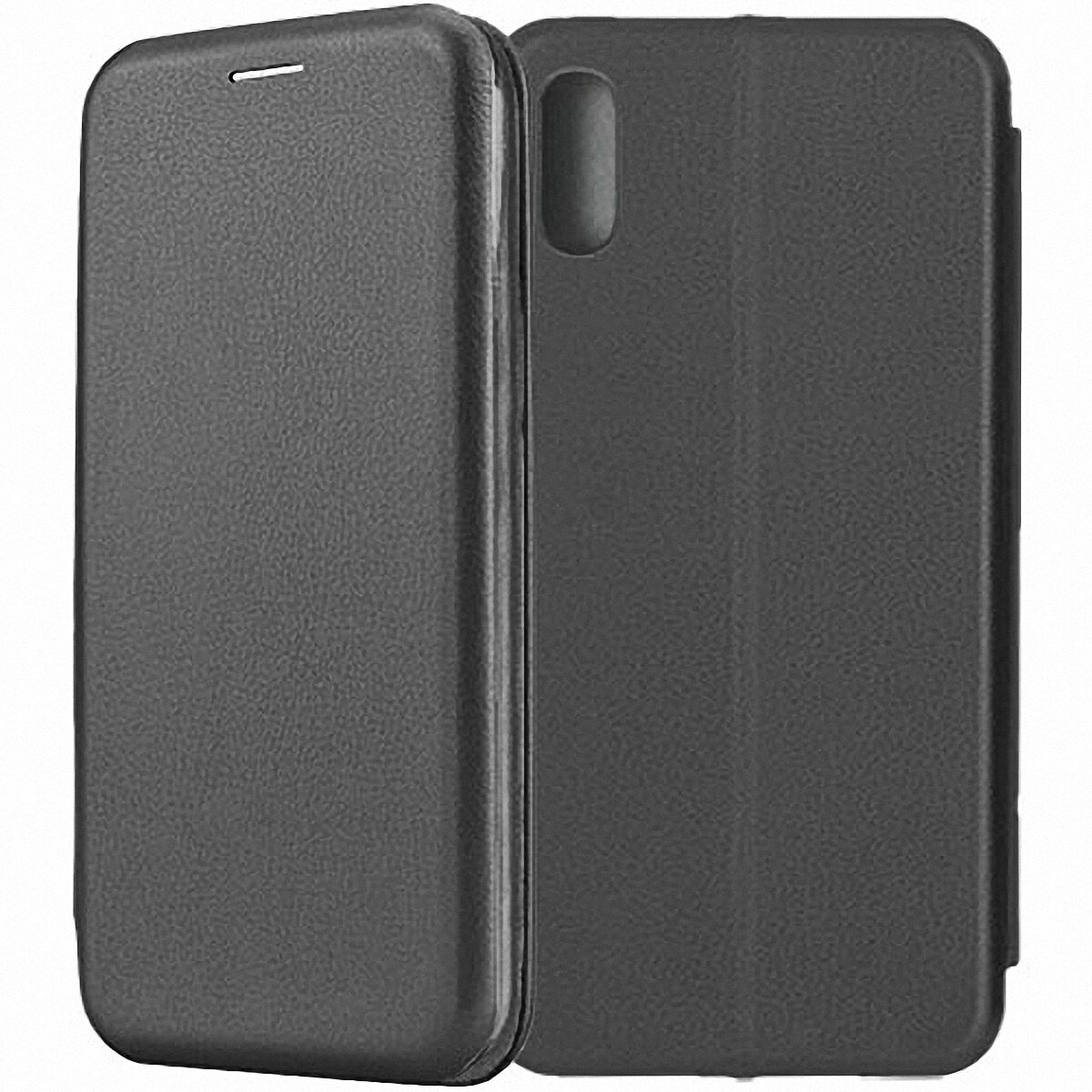 Чехол-книжка для Apple iPhone X / XS черный / подставка, отделение для карт