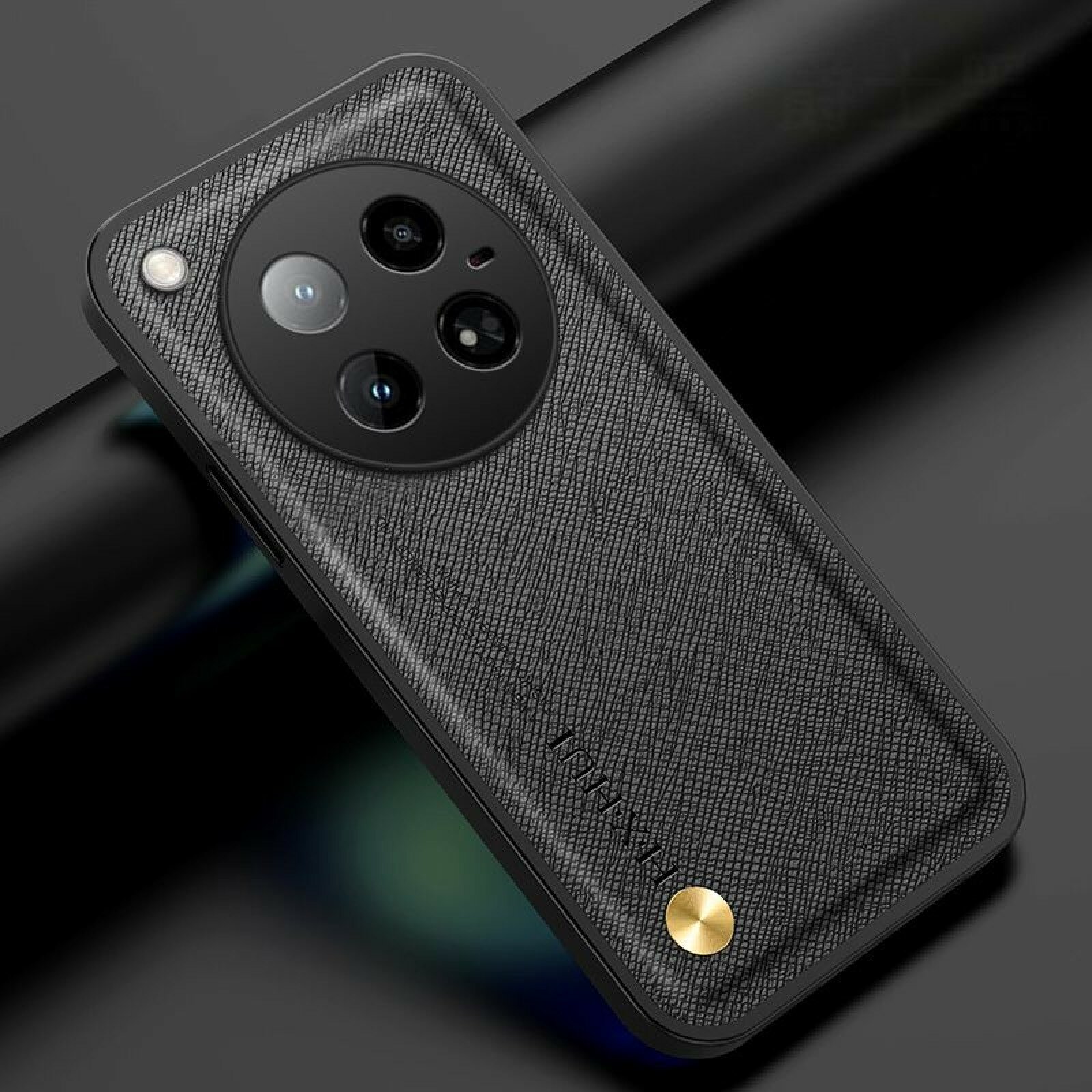 Кожаный чехол MyPads для Infinix Zero 40 5G из искусственной кожи черный