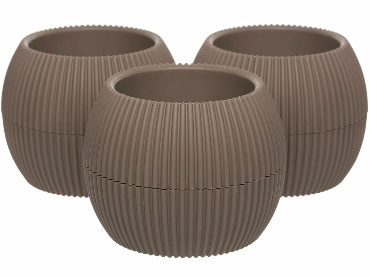 Горшок для цветов Navako Lago 0.35L Brown (3 штуки)