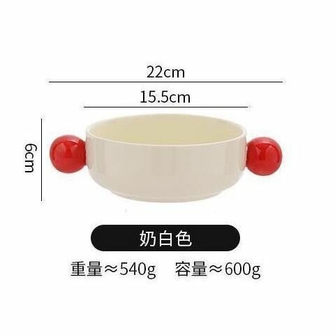 Стиль принцессы, салат, десерт, фрукты, домашний, для девочек, высококачественный йогурт, личное использование, милый керамический овсянка с двумя ушками