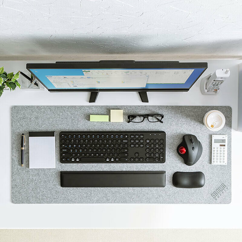 SANWA Большой коврик для стола настольной игры - Коврик из фетра с нескользящим основанием, рулонная конструкция, серый