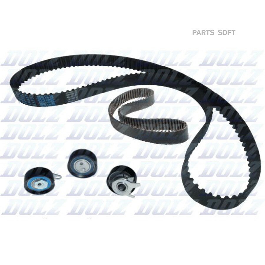 DOLZ SKD052 Комплект ГРМ (2 ремня 3 ролика комплект крепежа) VW LT28-35/ 28-46 TRANSPORTER T4 2 5 TDI