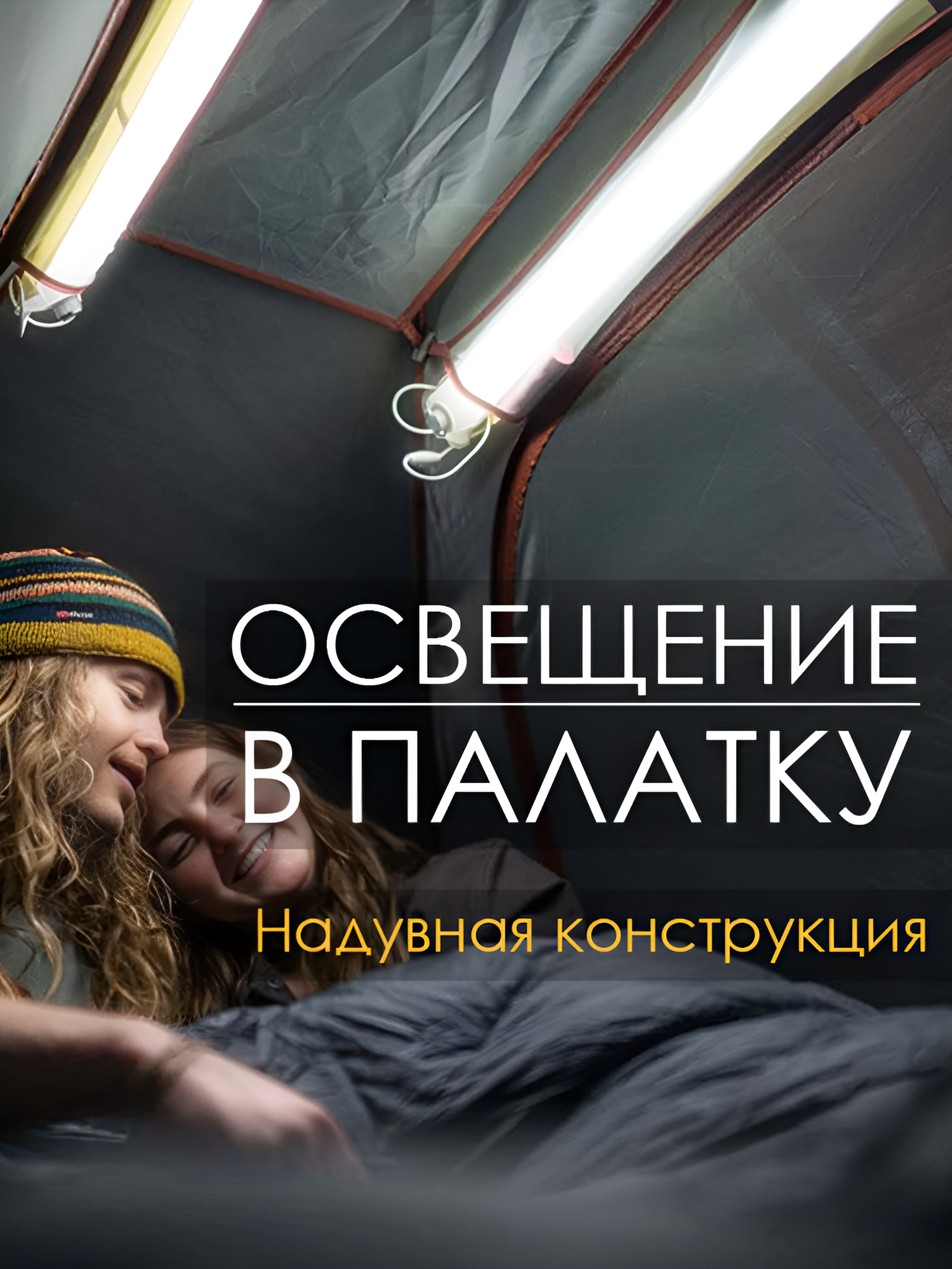 Фонарь в палатку, кемпинговый фонарь, надувной, светодиодный, белый регулируемый свет.