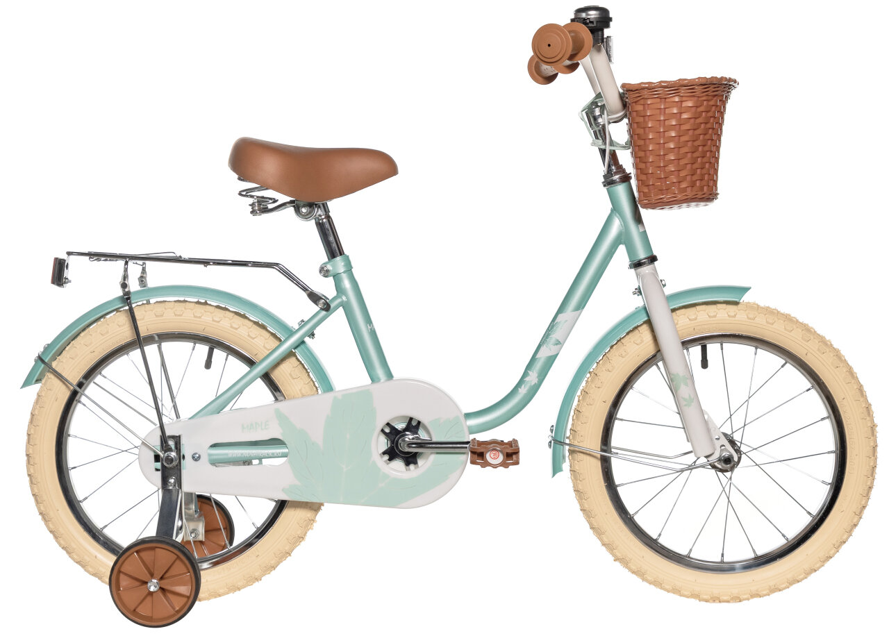 Детский велосипед Novatrack Maple 16" (2025) 16 Светло-бирюзово-черный (101-115 см)