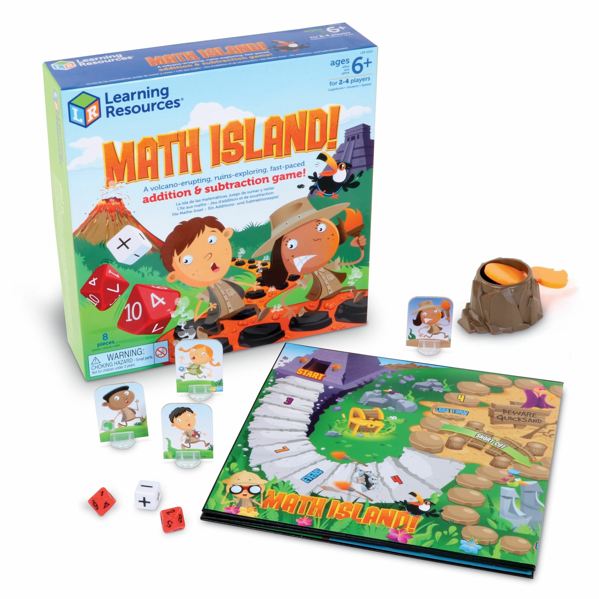 Развивающая игрушка Learning Resources - Игра на сложение и вычитание "Математический остров" (на англ. языке), 8 эл. - LER5025