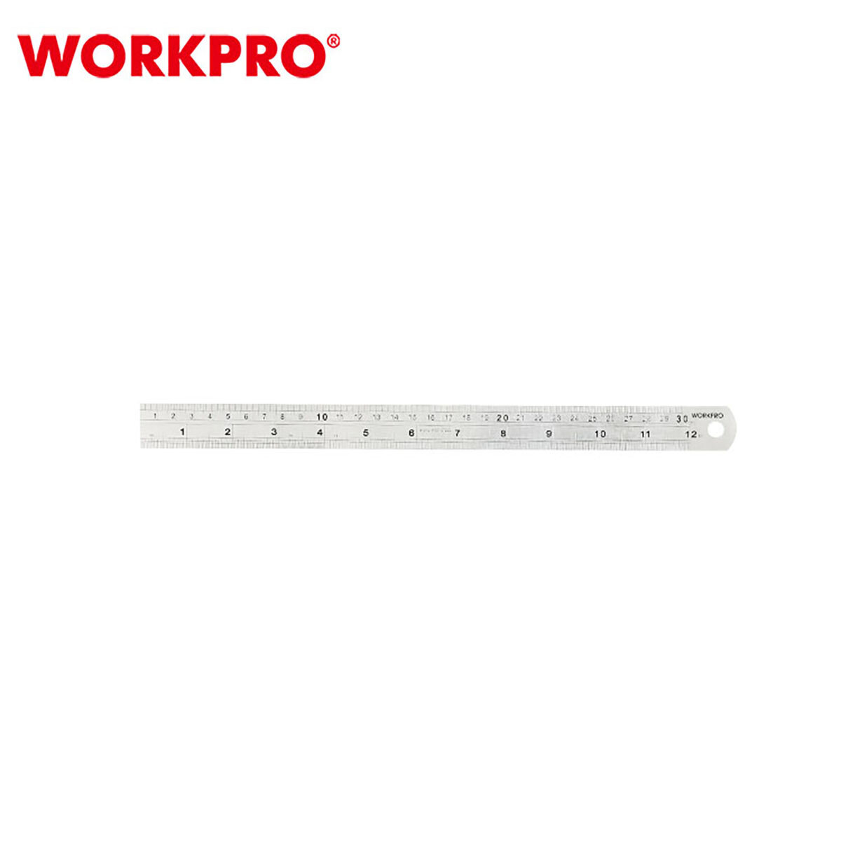 Линейка Workpro, нержавеющая сталь, 300 мм