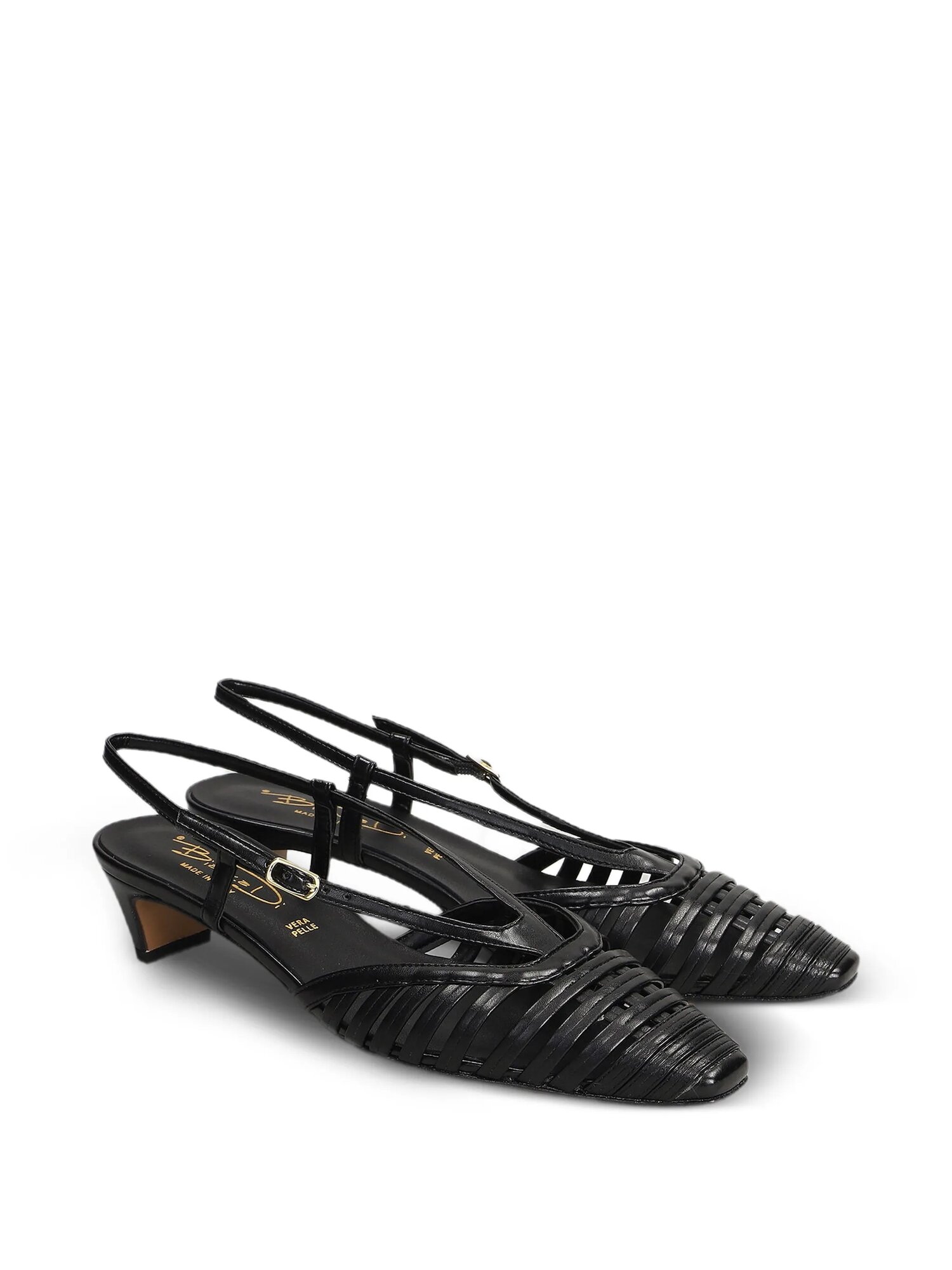Туфли BIANCA DI Caged slingback pumps, размер 37, black/black — фото 1
