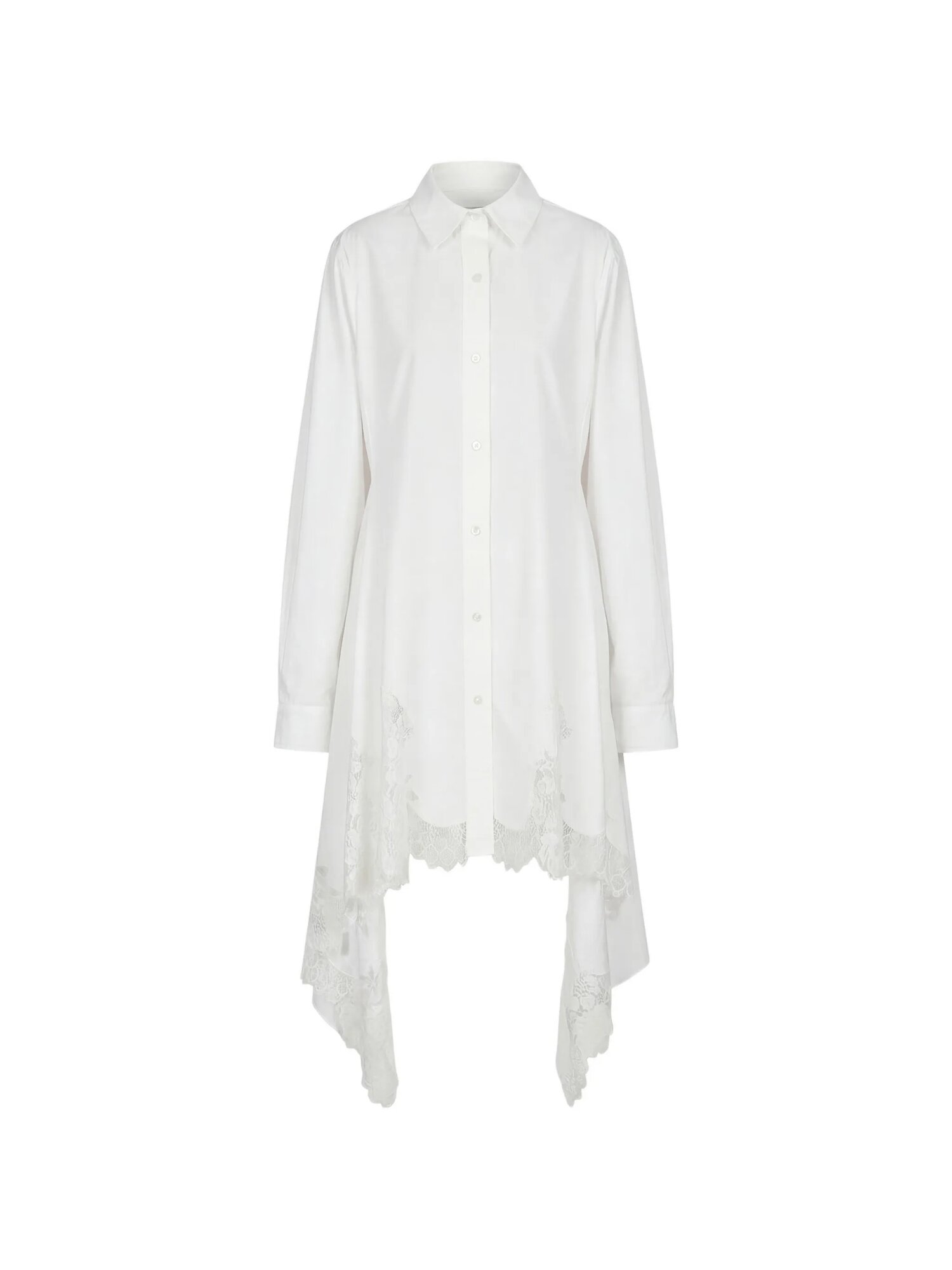 Платье Lace-detail cascade shirt dress