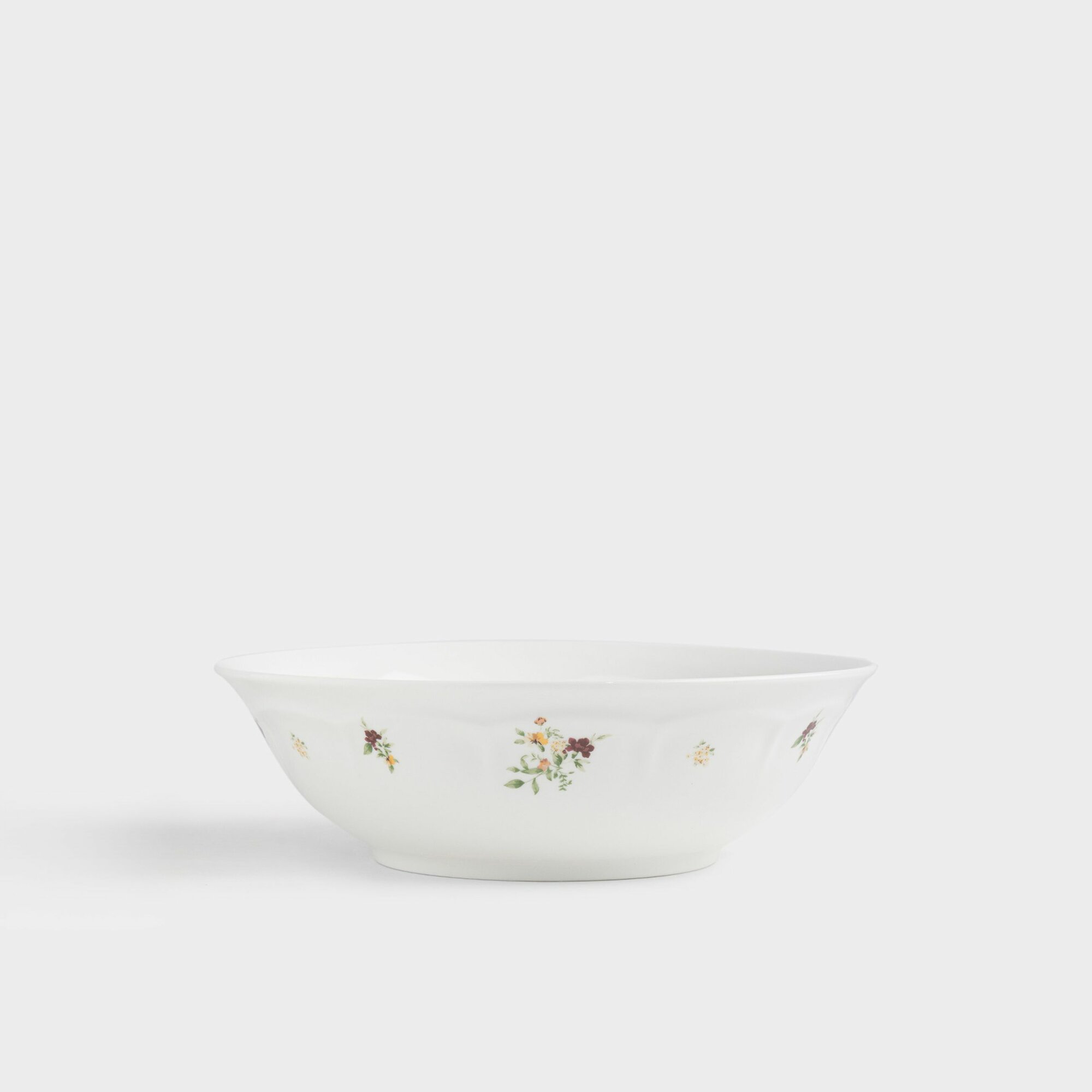 Салатник, 23х7 см, 1,45 л, фарфор N, белый, Цветы, El flower, Kuchenland