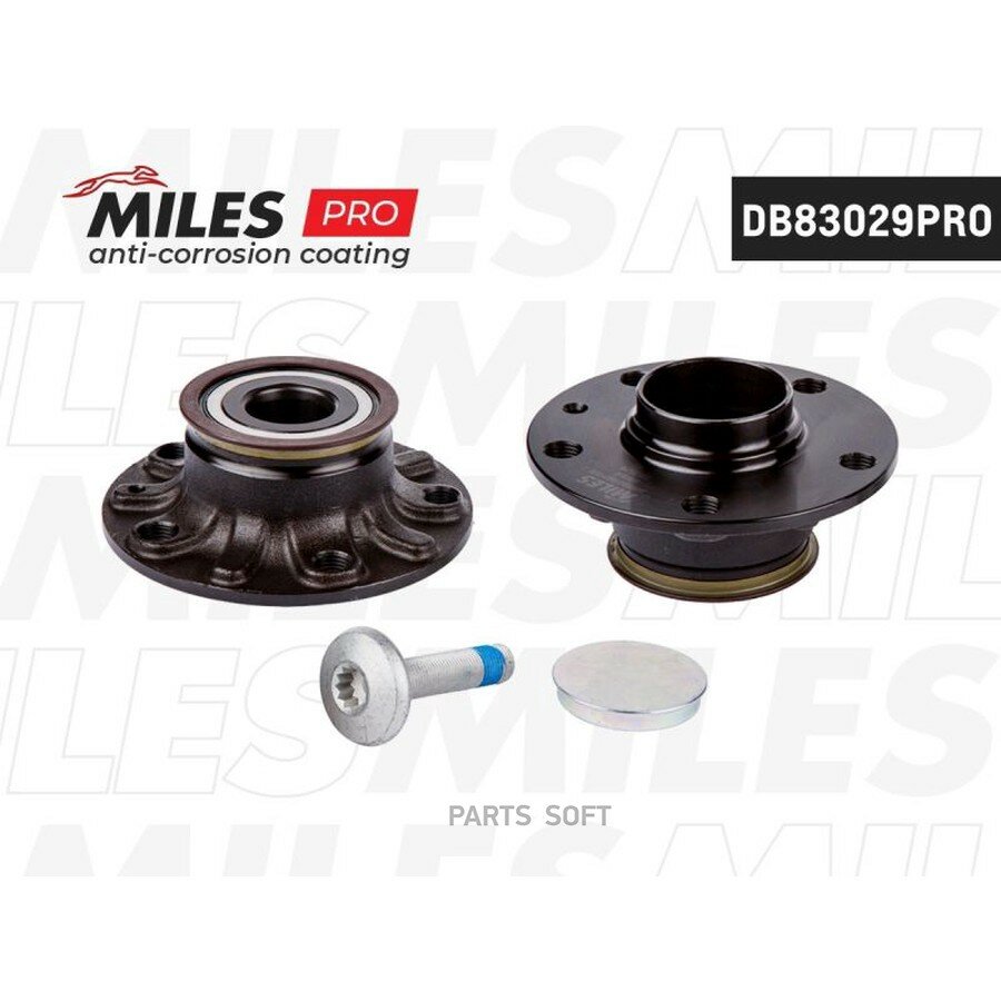 MILES DB83029PRO Ступица с подшипником задняя +ABS AUDI A3 II-IV/SKODA/VW GOLF V-VII 03- . ()