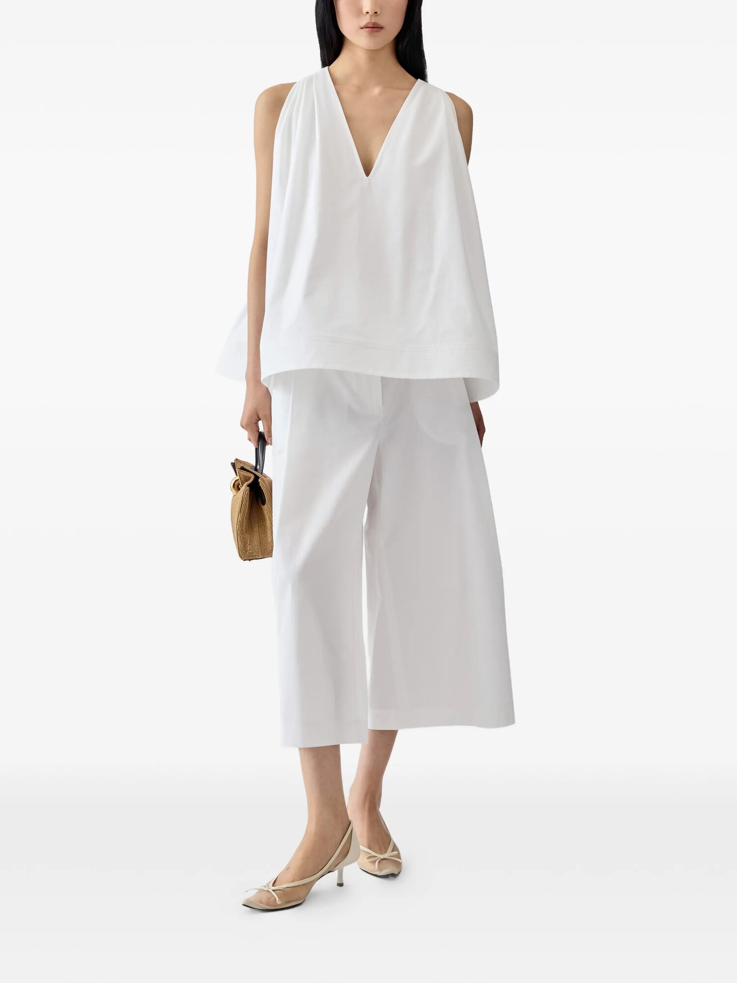 Топ Jacquemus The Norma, размер 40 EU, бежевый/белый — фото 1