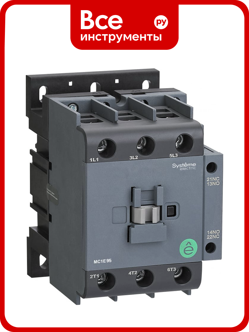 Контактор Systeme Electric MC1E 3п 80А кат. 220В/230В AC 1НО+1НЗ SE MC1E80M7